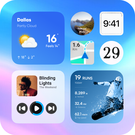 دانلود برنامه Color Widget: OS Widgetkit برای اندروید | مایکت