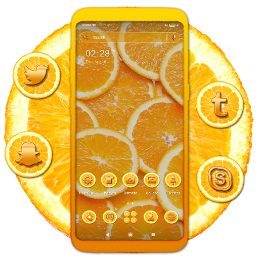 دانلود برنامه Orange Slice Theme Launcher برای اندروید | مایکت