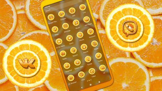 دانلود برنامه Orange Slice Theme Launcher برای اندروید | مایکت